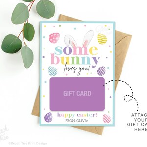 Easter Gift Card Holder Printable, Some Bunny Loves You, Printable ...