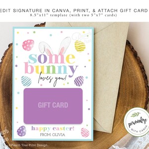 Easter Gift Card Holder Printable, Some Bunny Loves You, Printable ...