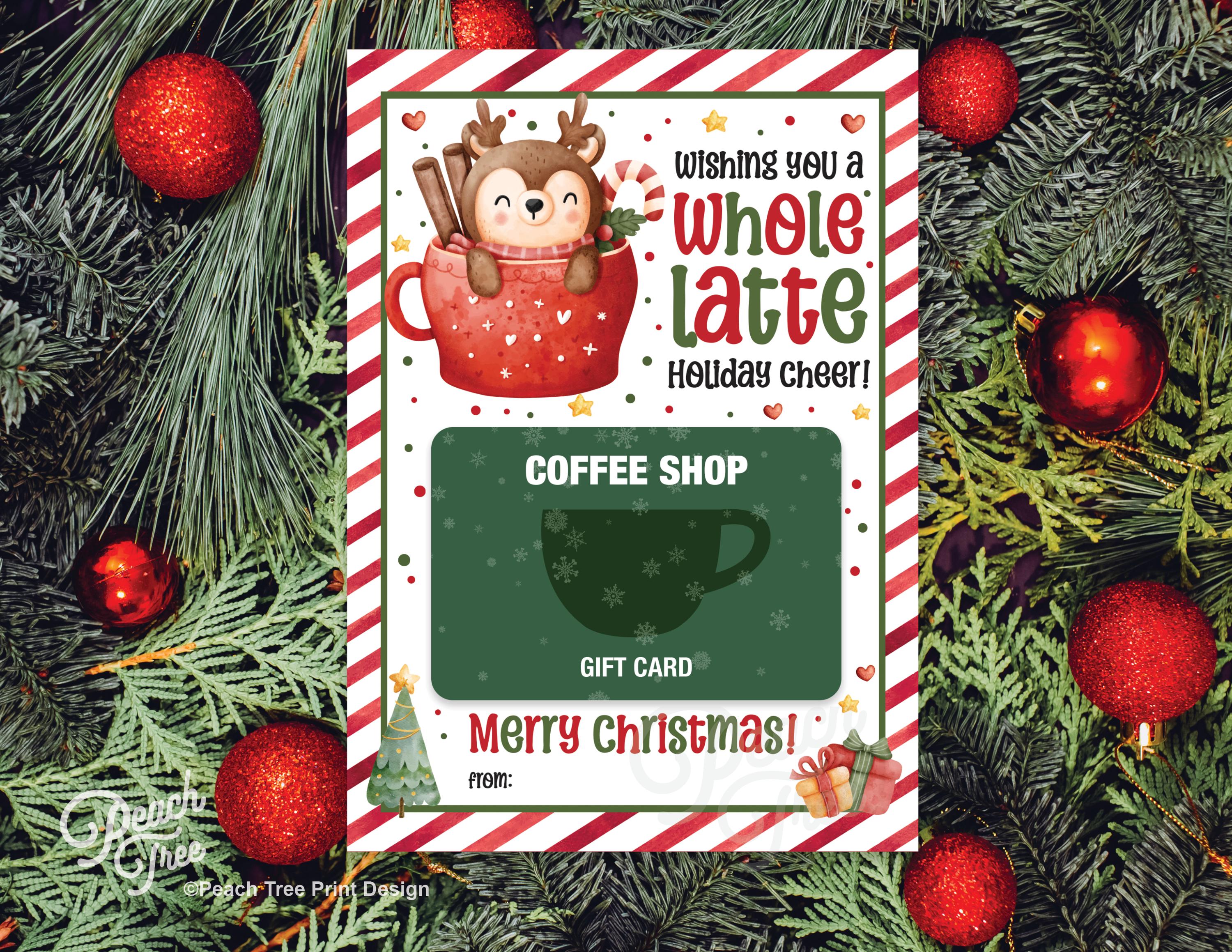 Christmas Gift Card Holder, Coffee Gift Card Holder, Christmas Gift Tag ...