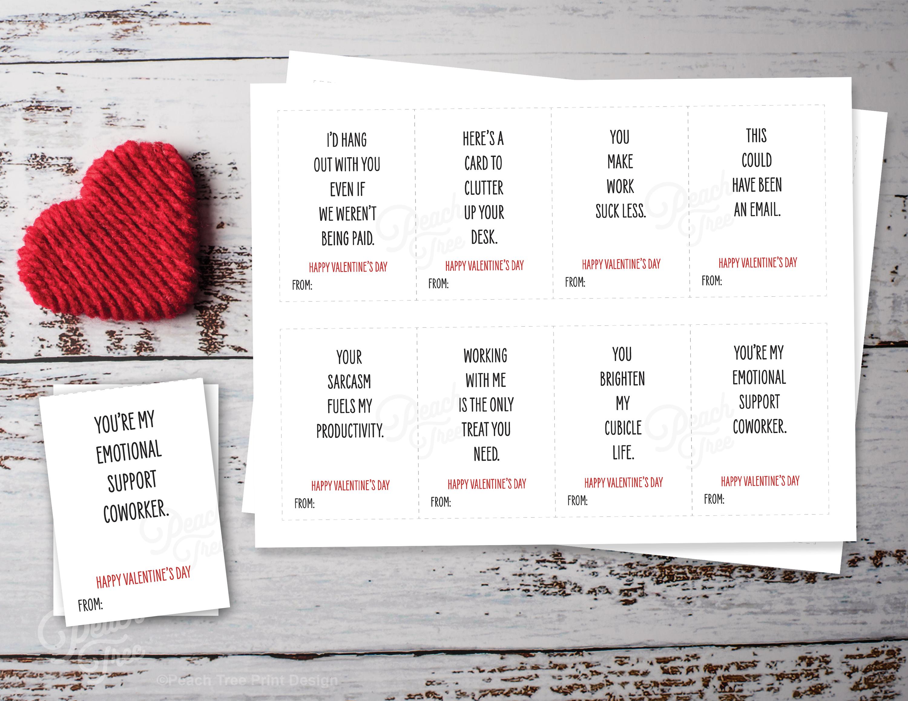 Coworker Valentine Gift, Funny Work Valentine Cards, Office Valentine ...