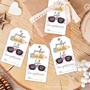 End of Year Gift Tag, Printable End of Year Teacher Gift, Goodbye ...