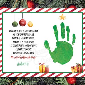Christmas Handprint Placemat, Christmas Handprint Art, Christmas Craft ...