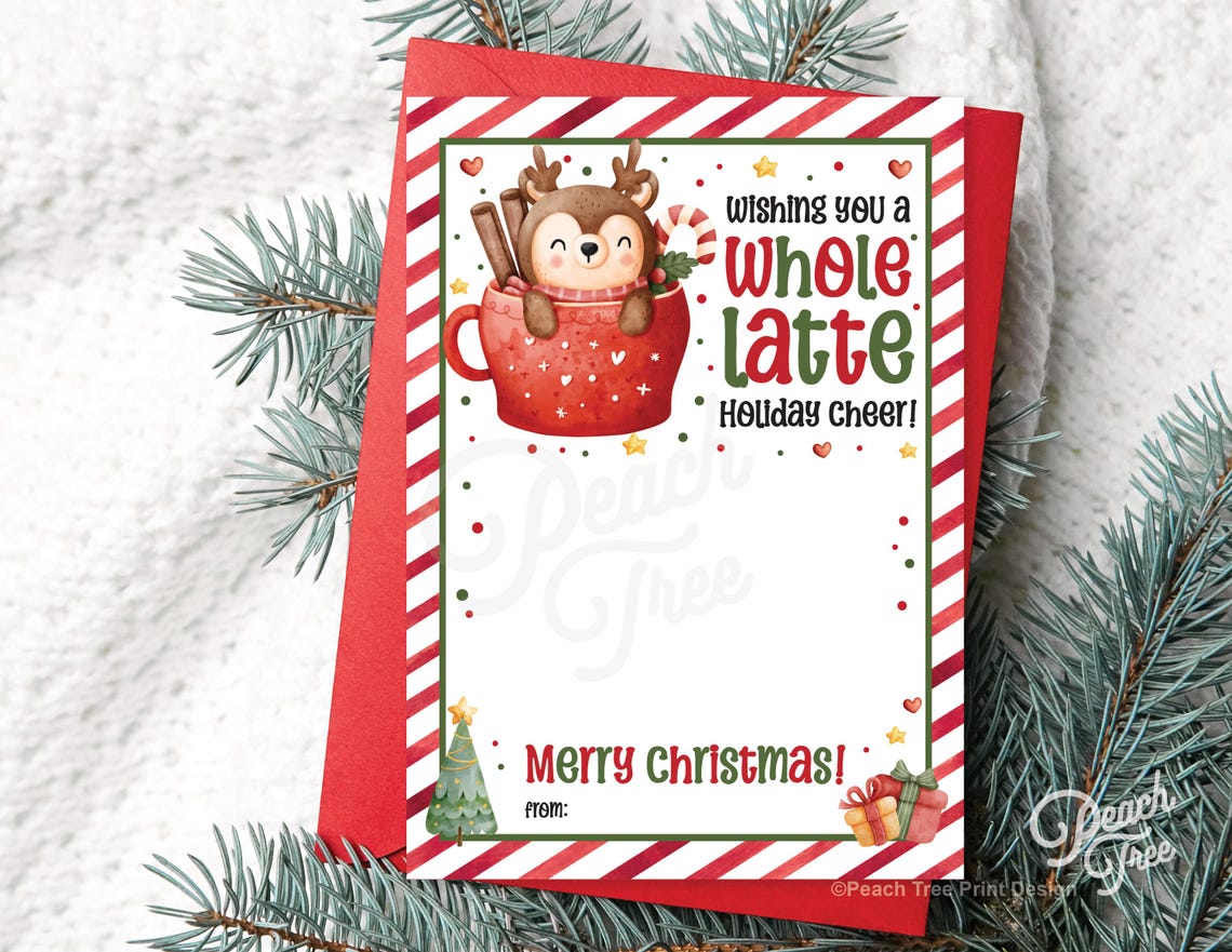 Christmas Gift Card Holder, Coffee Gift Card Holder, Christmas Gift Tag ...