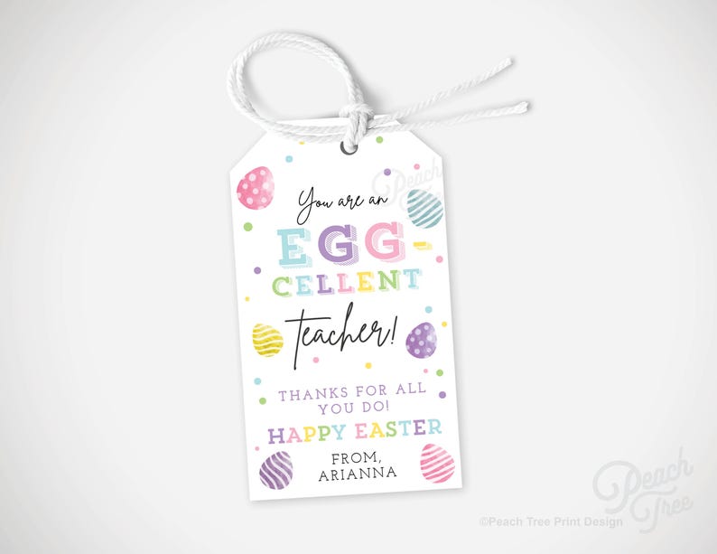 Easter Gift Tags, Easter Printable Tags, Easter Party Favor, Easter ...