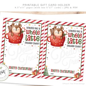 Christmas Gift Card Holder, Coffee Gift Card Holder, Christmas Gift Tag ...