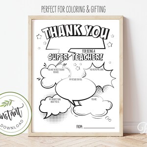 Teacher Thank You Gift | Teacher Appreciation Week Printable | Super ...