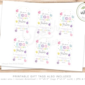 Easter Gift Tags, Easter Printable Tags, Easter Party Favor, Easter ...
