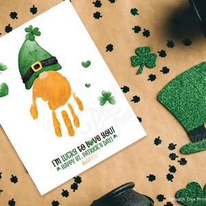 St. Patrick's Day Printable, St. Patrick's Day Handprint Craft ...