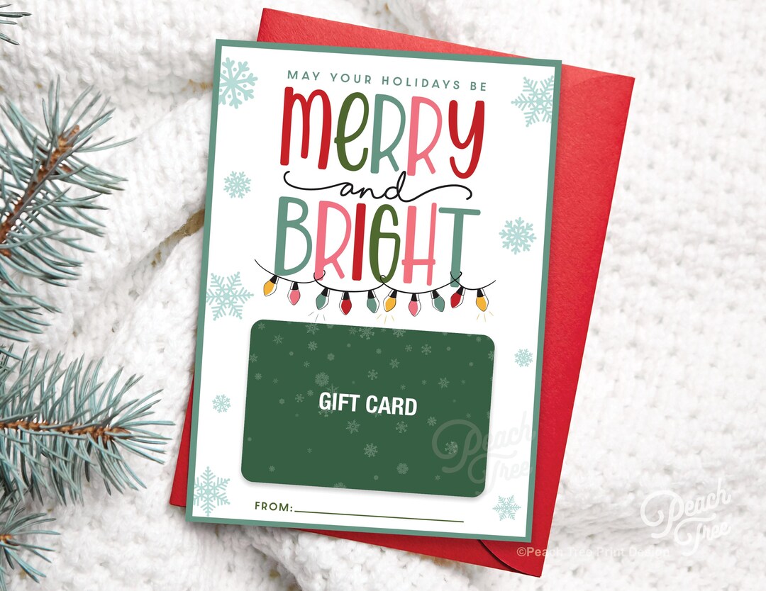 Christmas Gift Card Holder, Printable Gift Card Holder, Teacher Gift ...