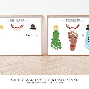Christmas Footprint Craft, Christmas Crafts for Kids, Printable ...