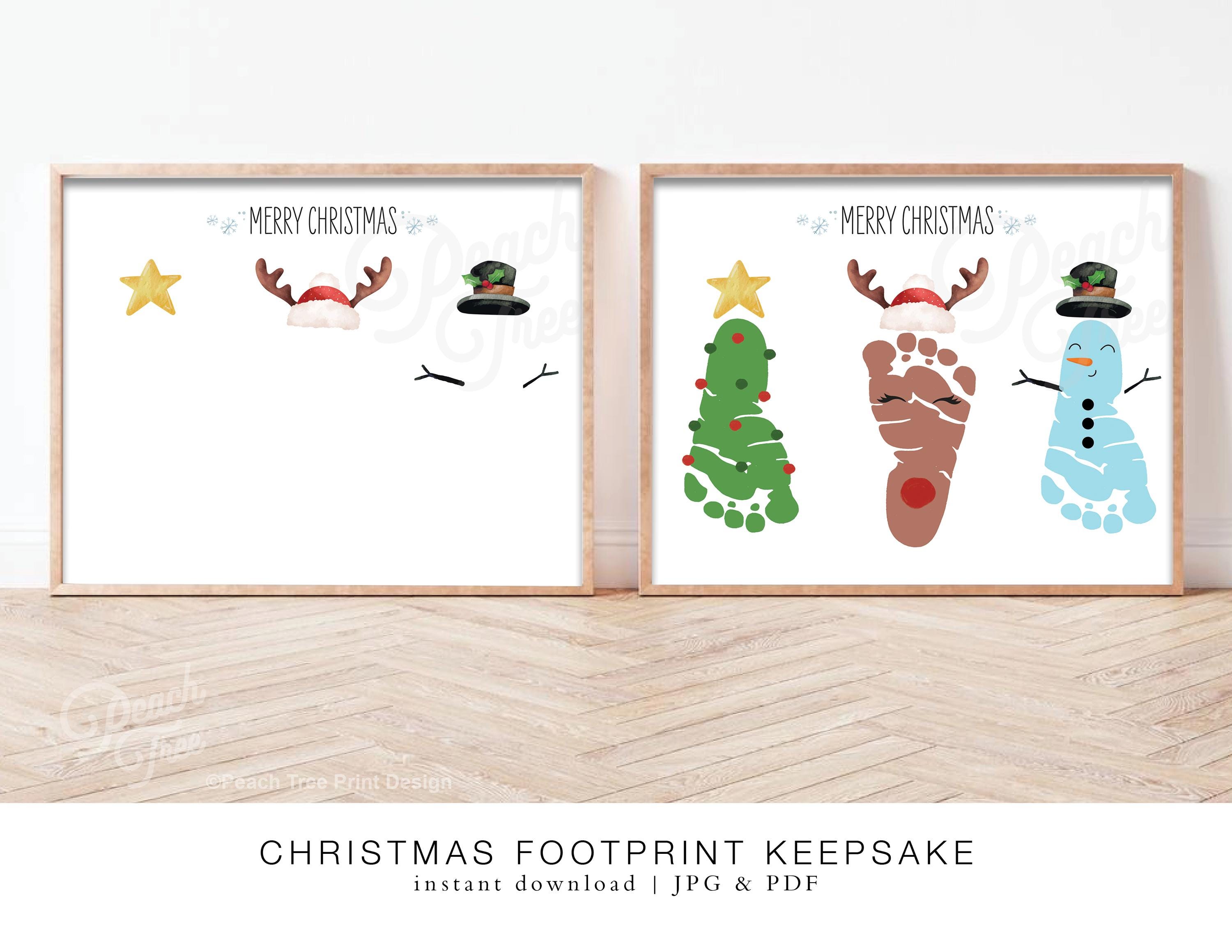 Christmas Footprint Craft, Christmas Crafts for Kids, Printable ...