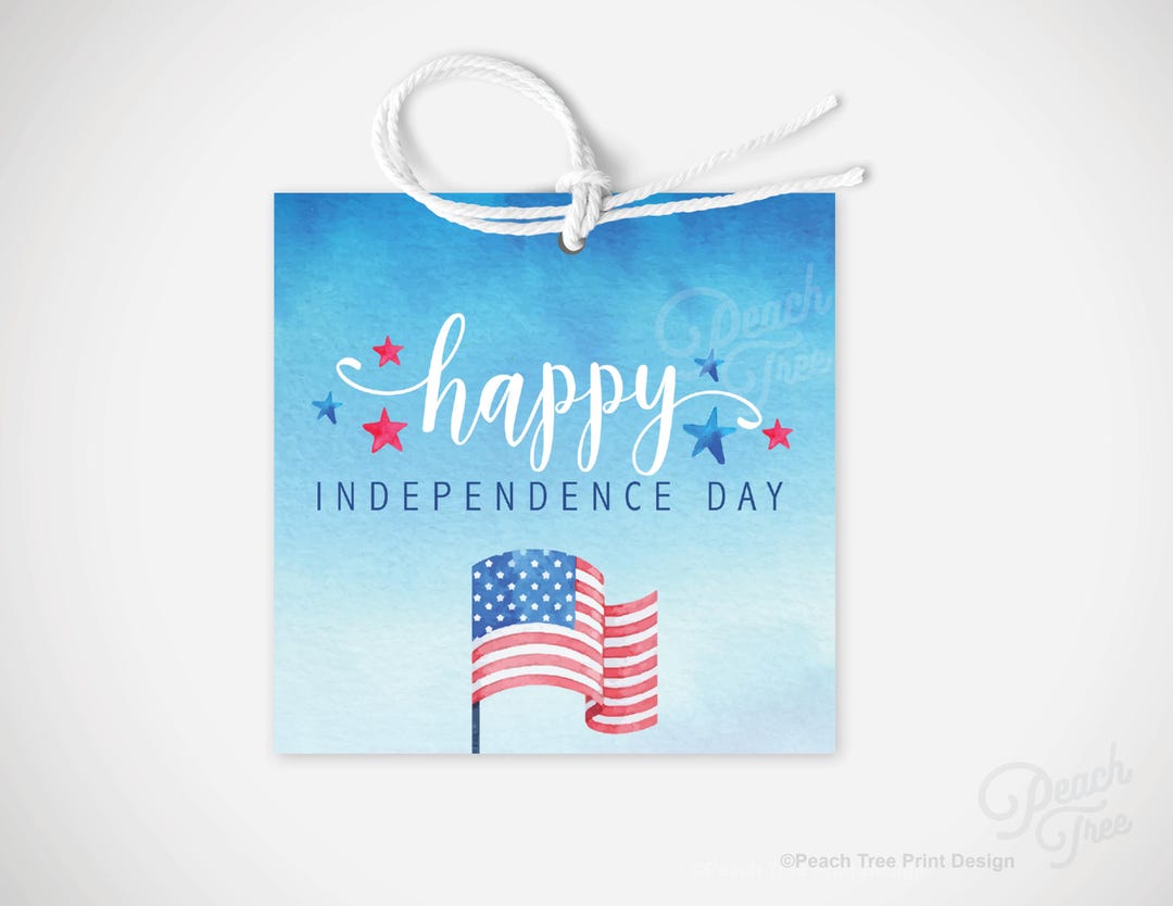 4TH of July Printable Gift Tags, Fourth of July Party Favor, Thank You ...