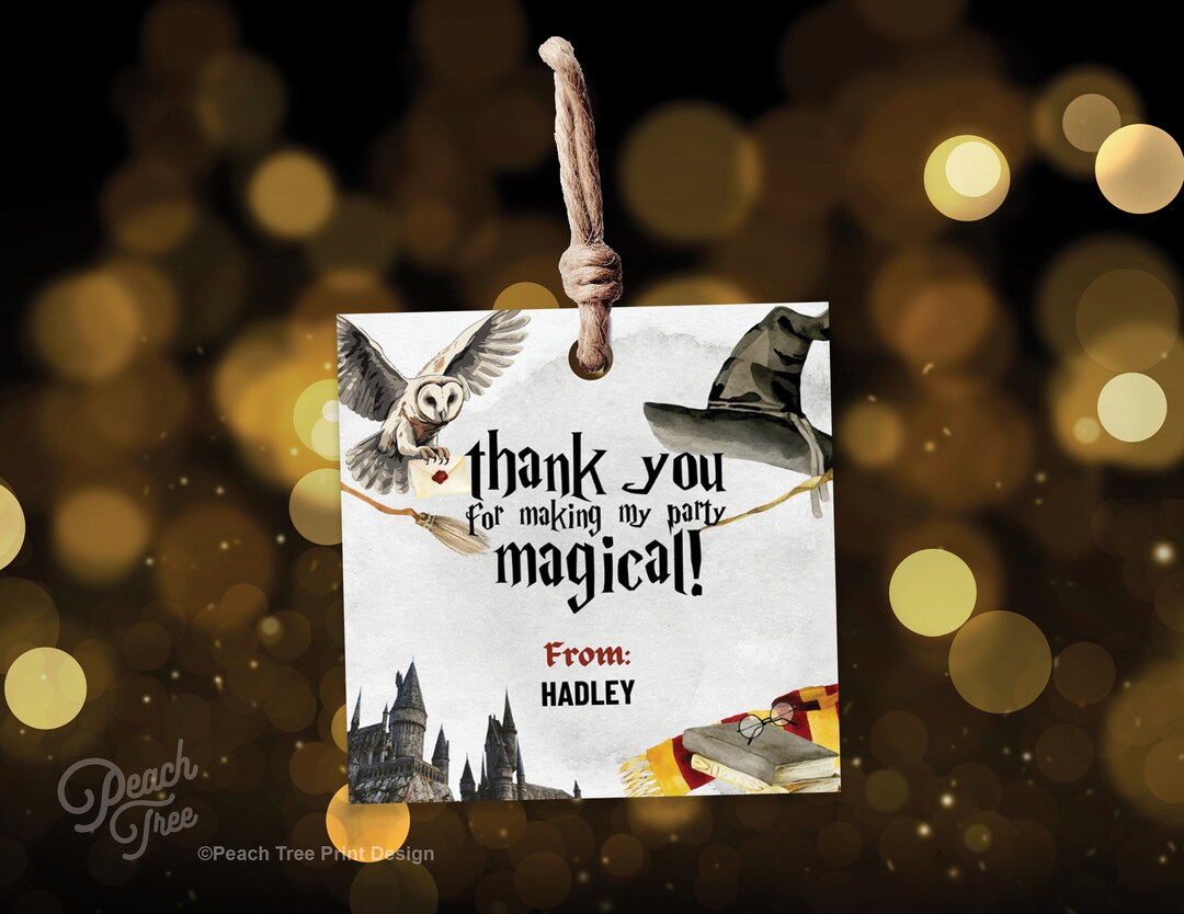 Wizard Birthday Birthday Thank You Tags Wizard Thank You Tags Wizard ...