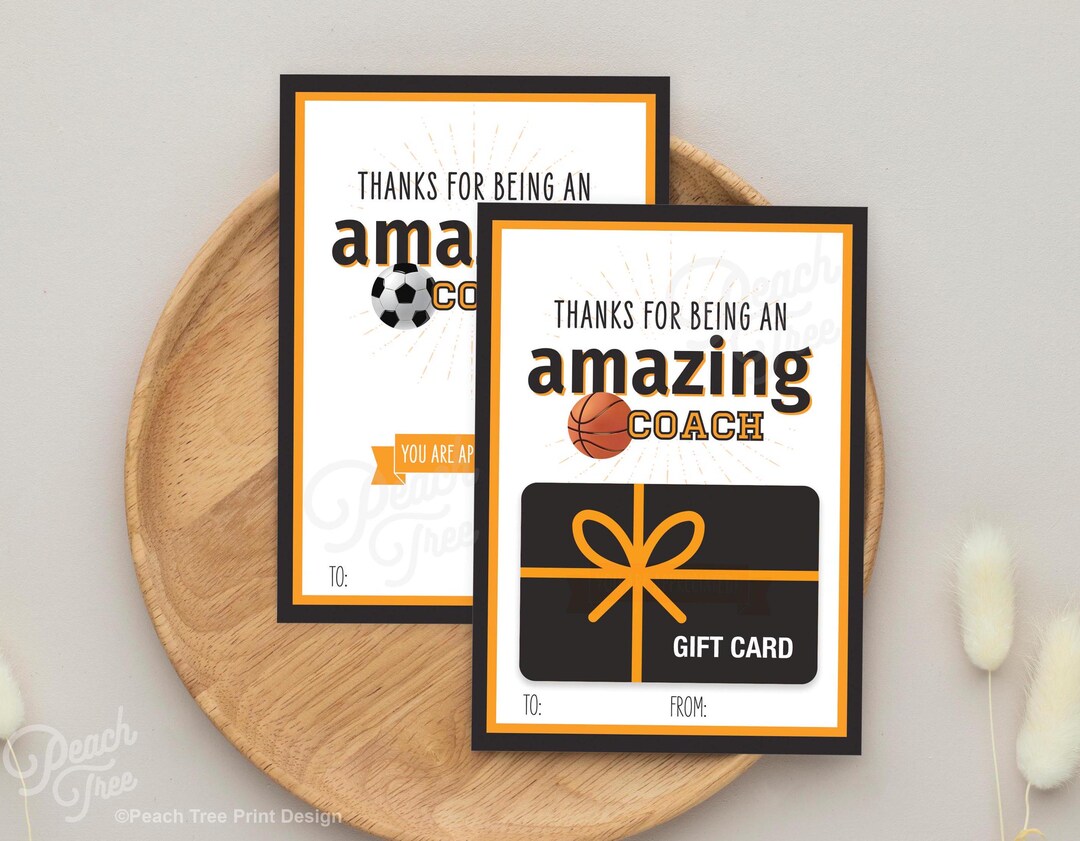 Coach Gift Card Holder Printable, Coach Gift Card Holder Basketball ...