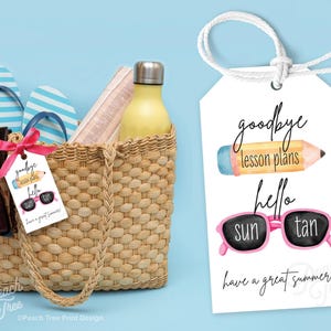 End of Year Gift Tag, Printable End of Year Teacher Gift, Goodbye ...