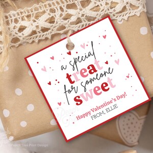 Printable Valentine Tag, Sweet Treat Tag, Valentine's Day Tag, Teacher ...