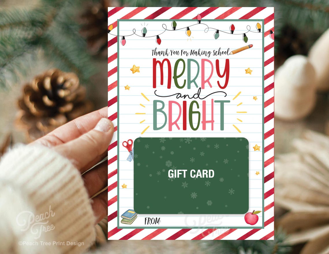 Christmas Thank You Gift Card Holder, Christmas Gift Card Holder ...