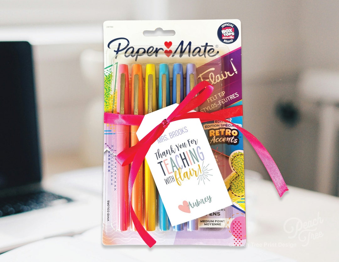 Teacher Gift Tag Teacher Appreciation Printable Flair Pen Gift Tag ...