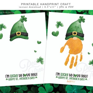 St. Patrick's Day Printable, St. Patrick's Day Handprint Craft ...