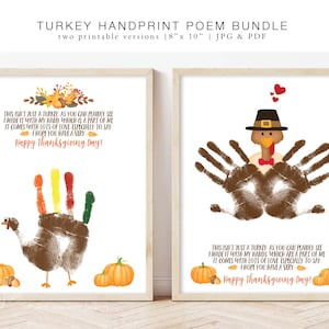 Turkey Handprint Craft, Thanksgiving Handprint Art, Thanksgiving ...