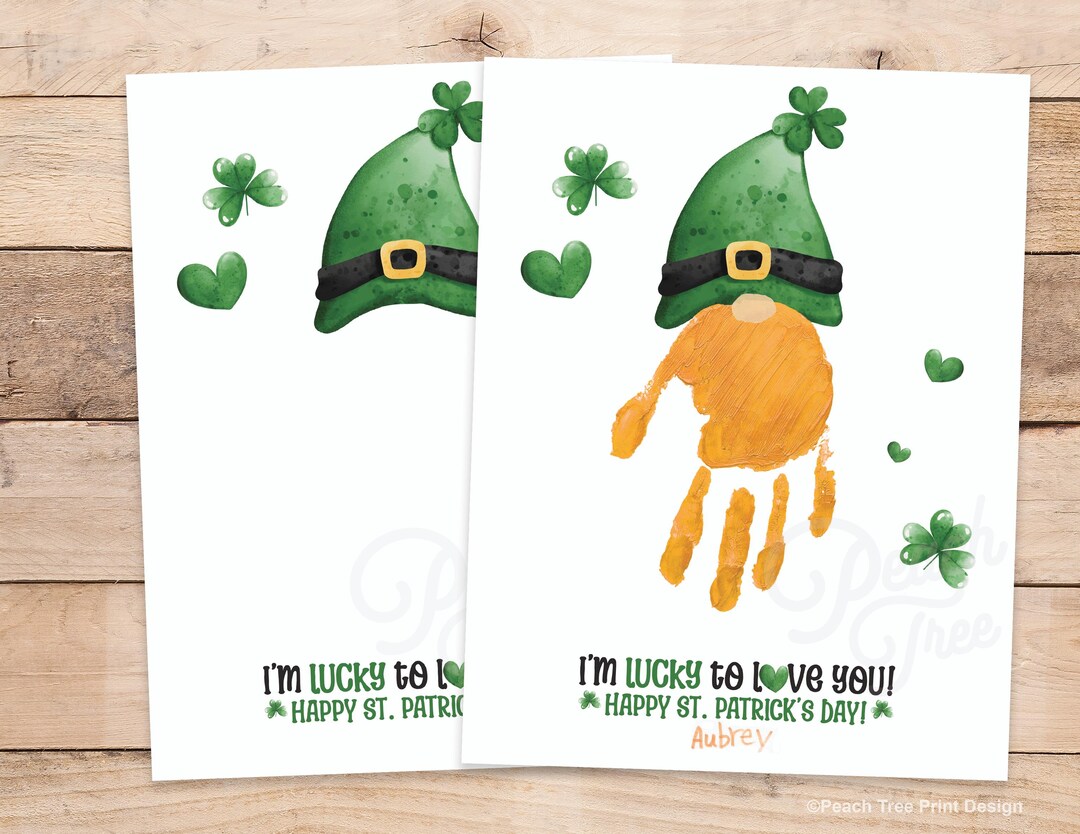 St. Patrick's Day Printable, St. Patrick's Day Handprint Craft ...
