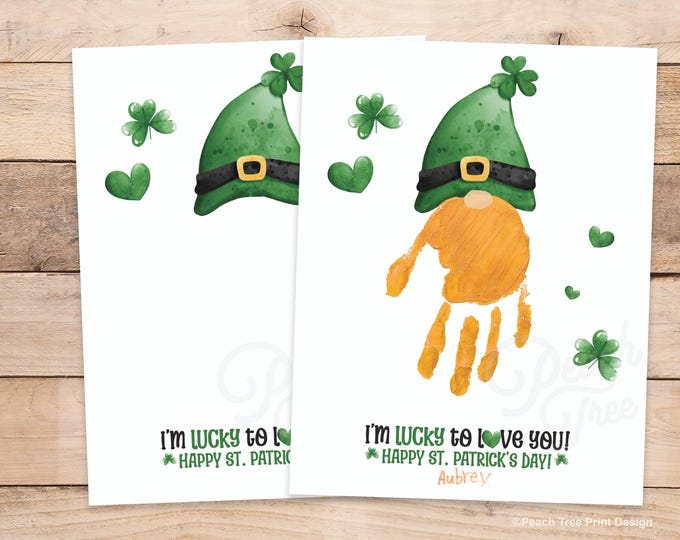 St. Patrick's Day Handprint Art for Kids, DIY Leprechaun Craft for ...