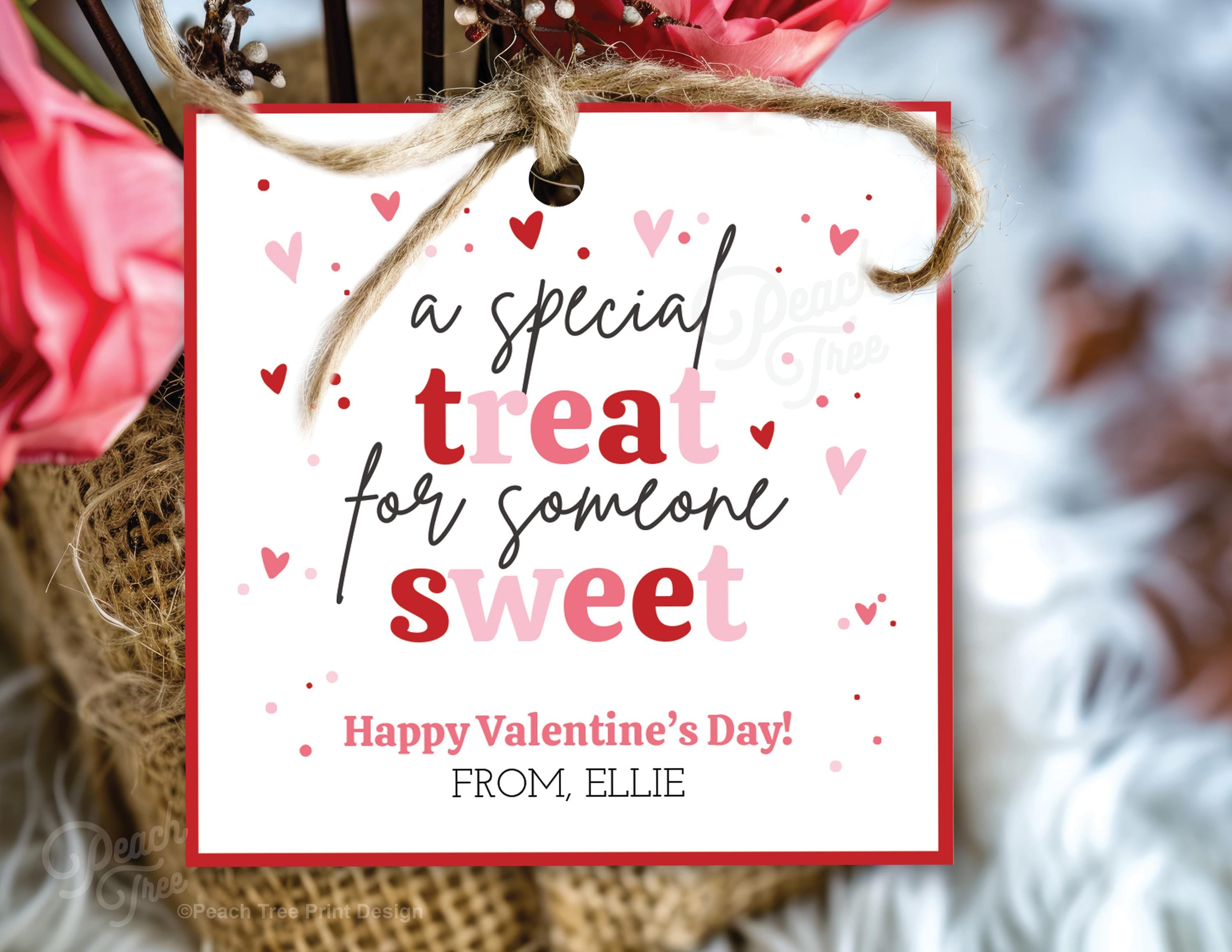 Printable Valentine Tag, Sweet Treat Tag, Valentine's Day Tag, Teacher ...