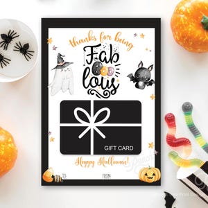 Printable Halloween Gift Card Holder, Teacher Appreciation Gift ...