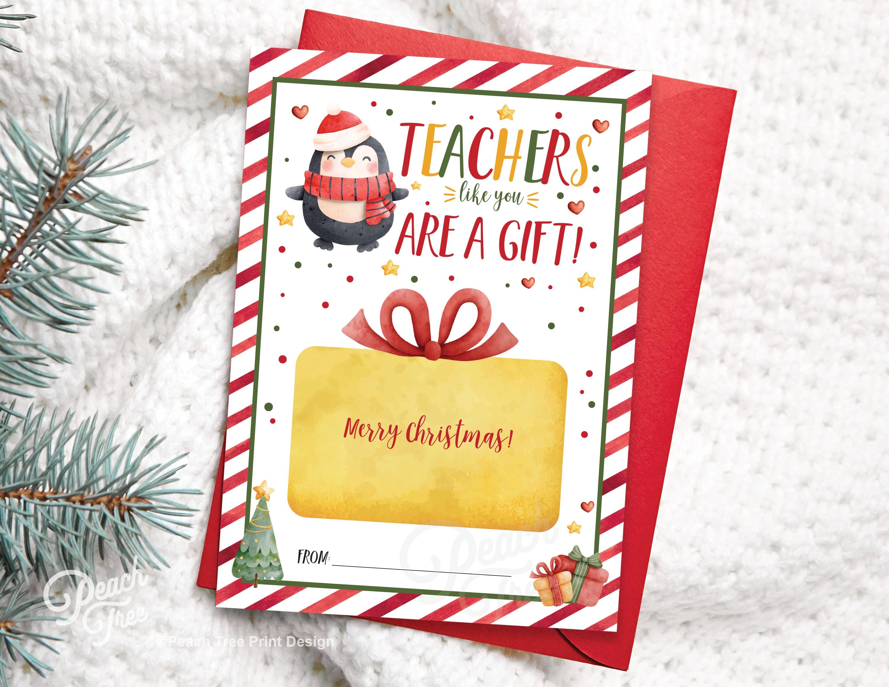 Teacher Christmas Gifts, Teacher Gift Card Holder, Teacher Christmas ...