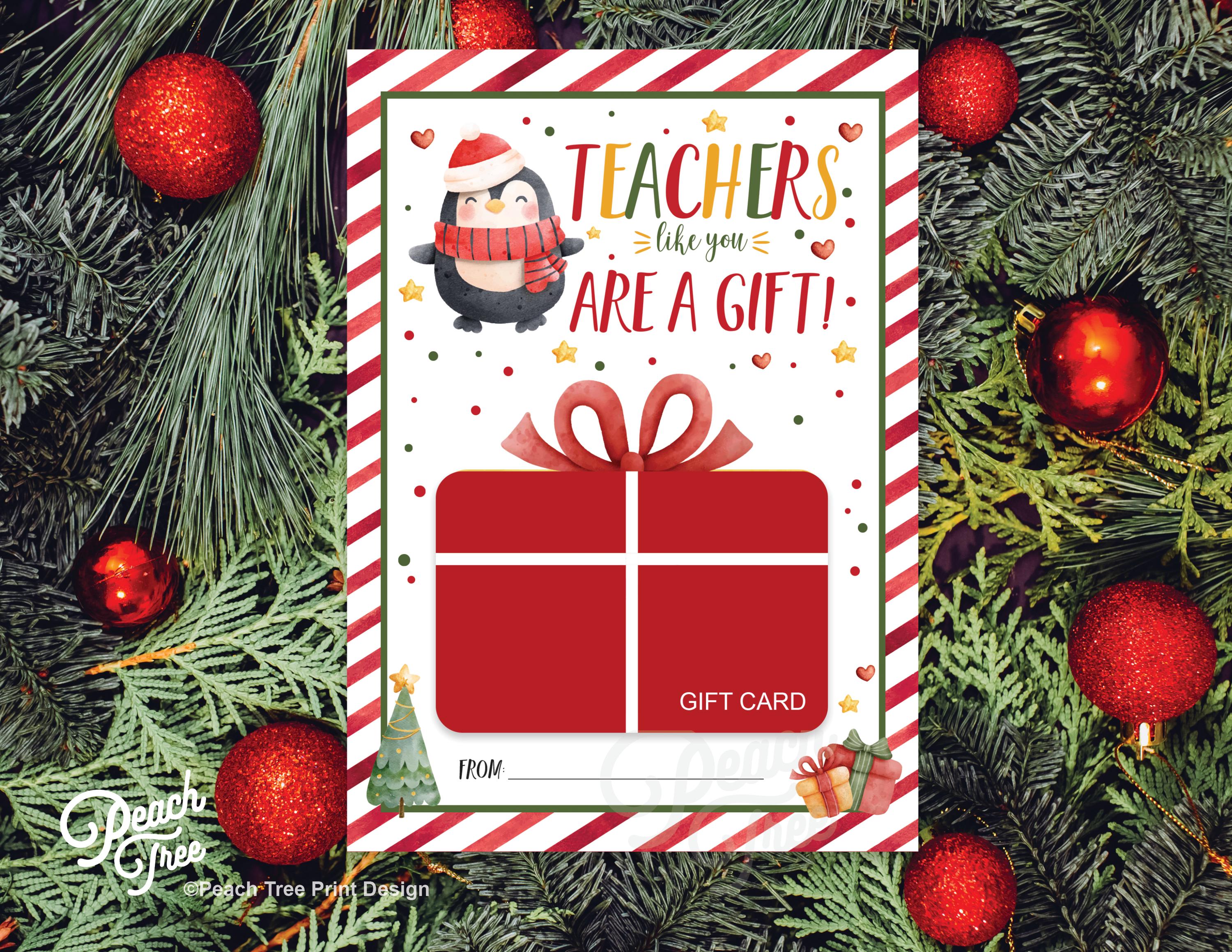 Teacher Christmas Gifts, Teacher Gift Card Holder, Teacher Christmas ...