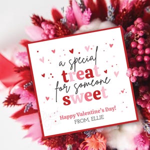 Printable Valentine Tag, Sweet Treat Tag, Valentine's Day Tag, Teacher ...