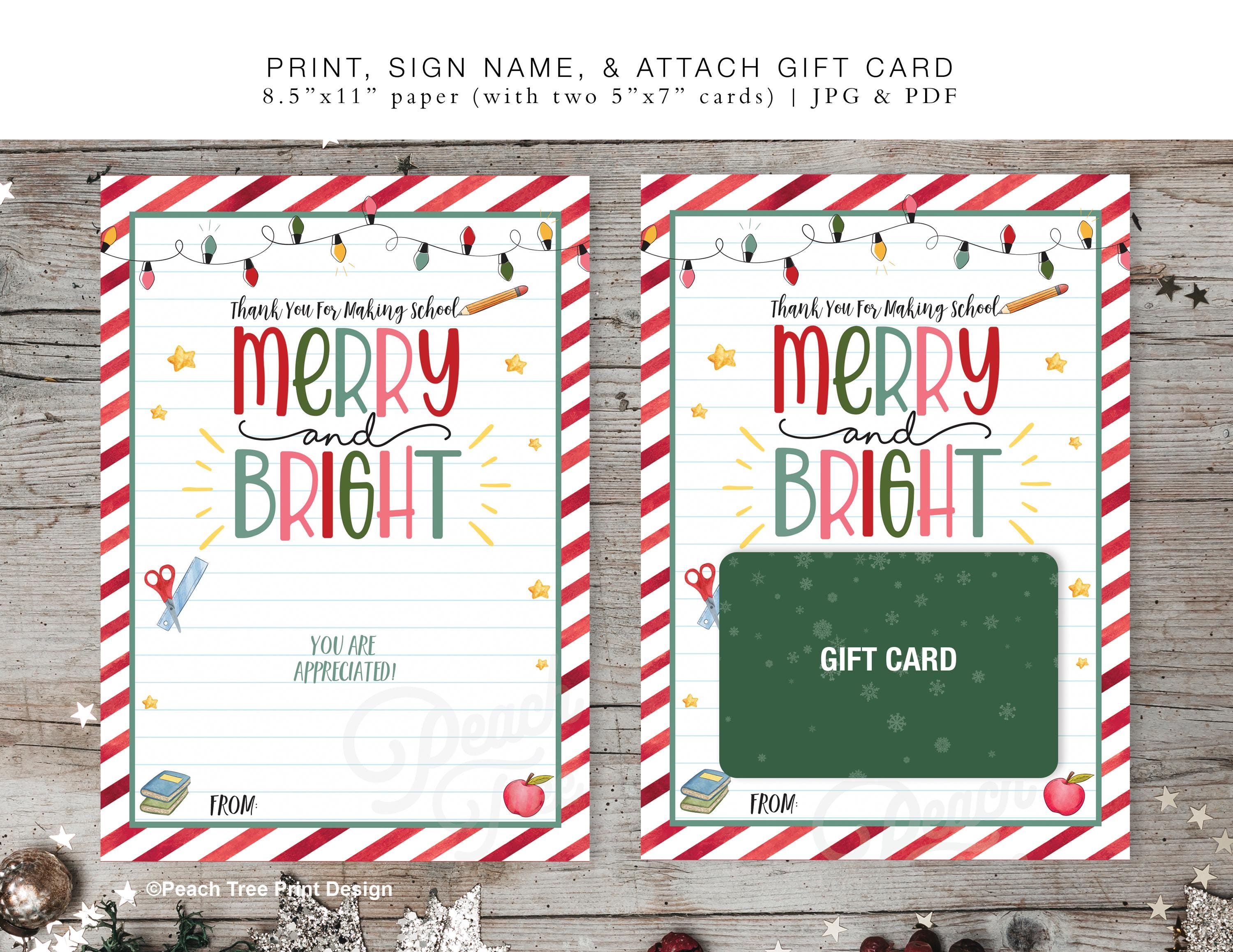 Christmas Thank You Gift Card Holder, Christmas Gift Card Holder ...