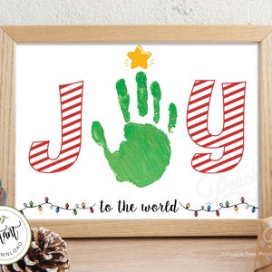 Joy Handprint Craft, Christmas Handprint Craft, Christmas Craft for ...