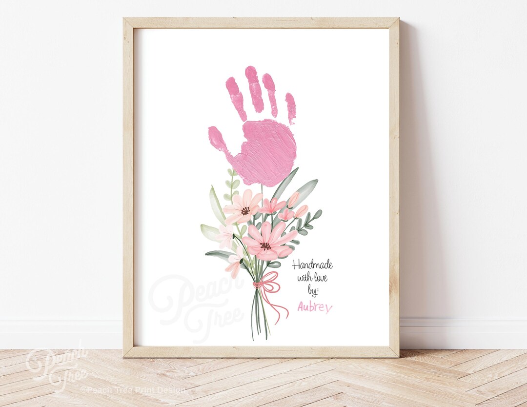 Mothers Day Handprint Craft, Flower Handprint Craft, Valentines Day ...