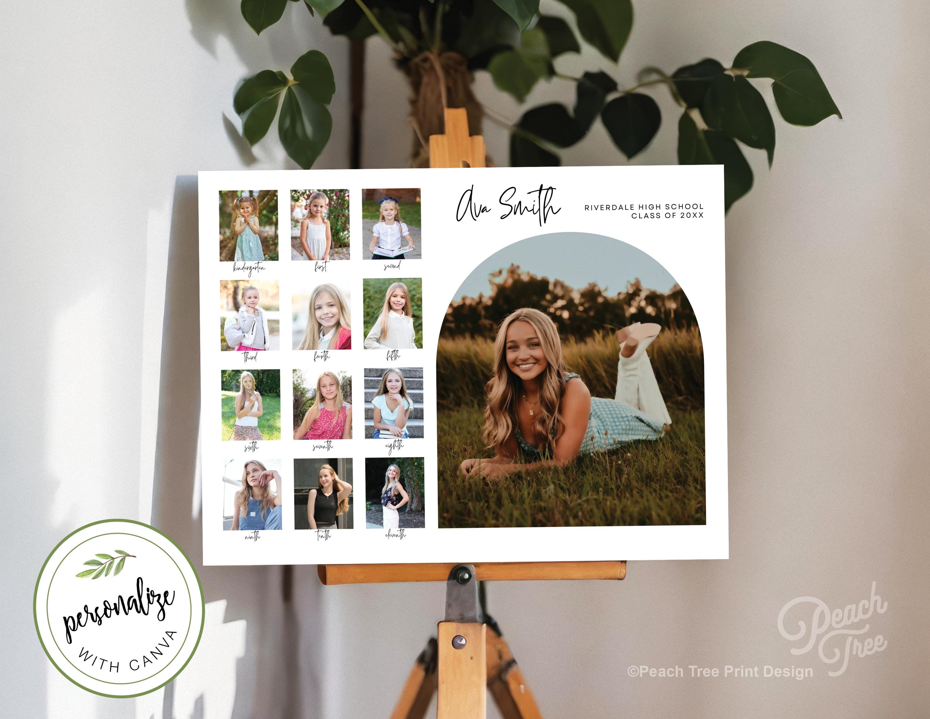 Graduation Party Photo Collage, Graduation Photo Board, K-12 Grade ...