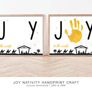Christmas Nativity Handprint Art, Joy Handprint Craft, Sunday School ...
