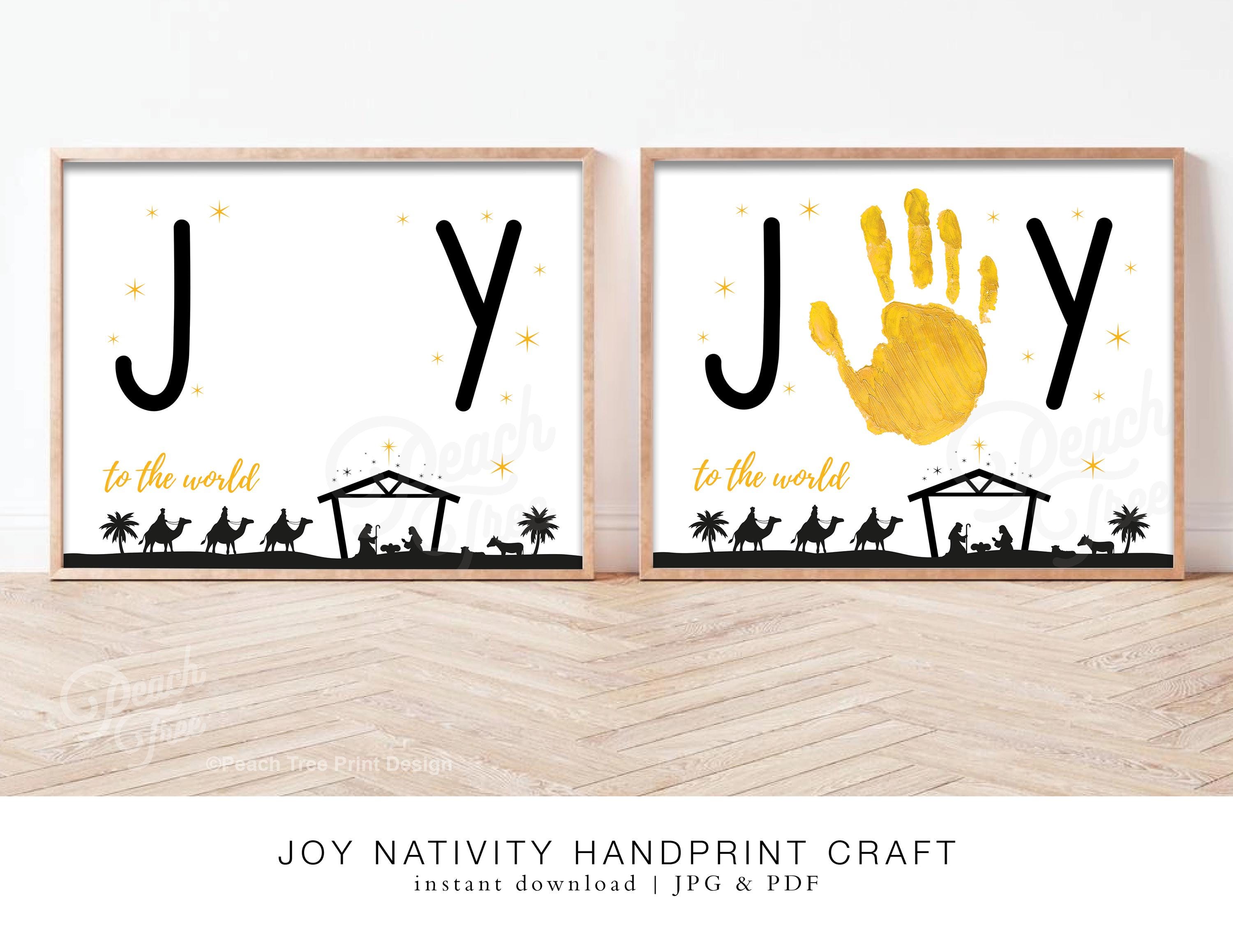 Christmas Nativity Handprint Art, Joy Handprint Craft, Sunday School ...