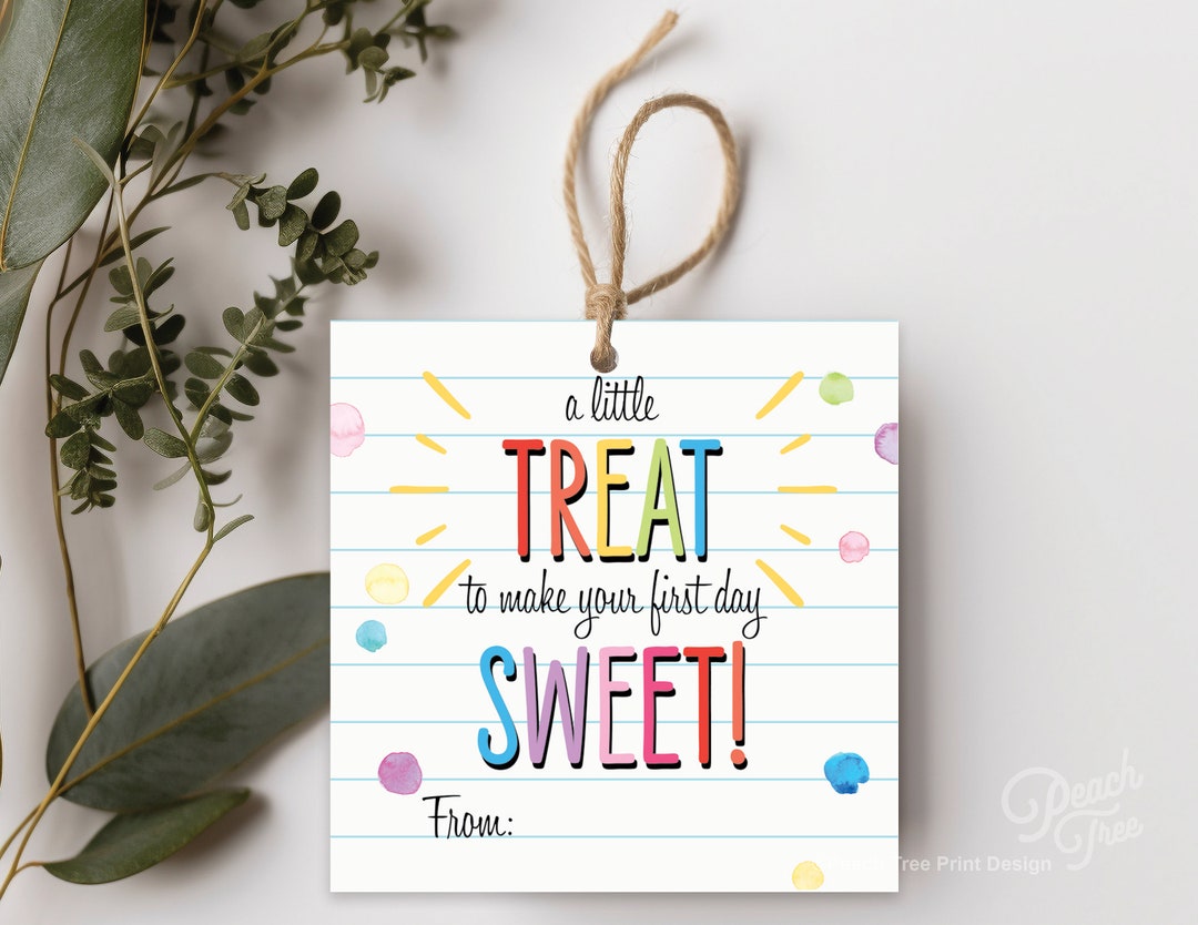 Back to School Gift, Back to School Teacher Tags, Happy First Day of ...