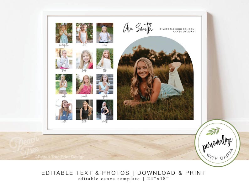 Graduation Party Photo Collage, Graduation Photo Board, K-12 Grade ...