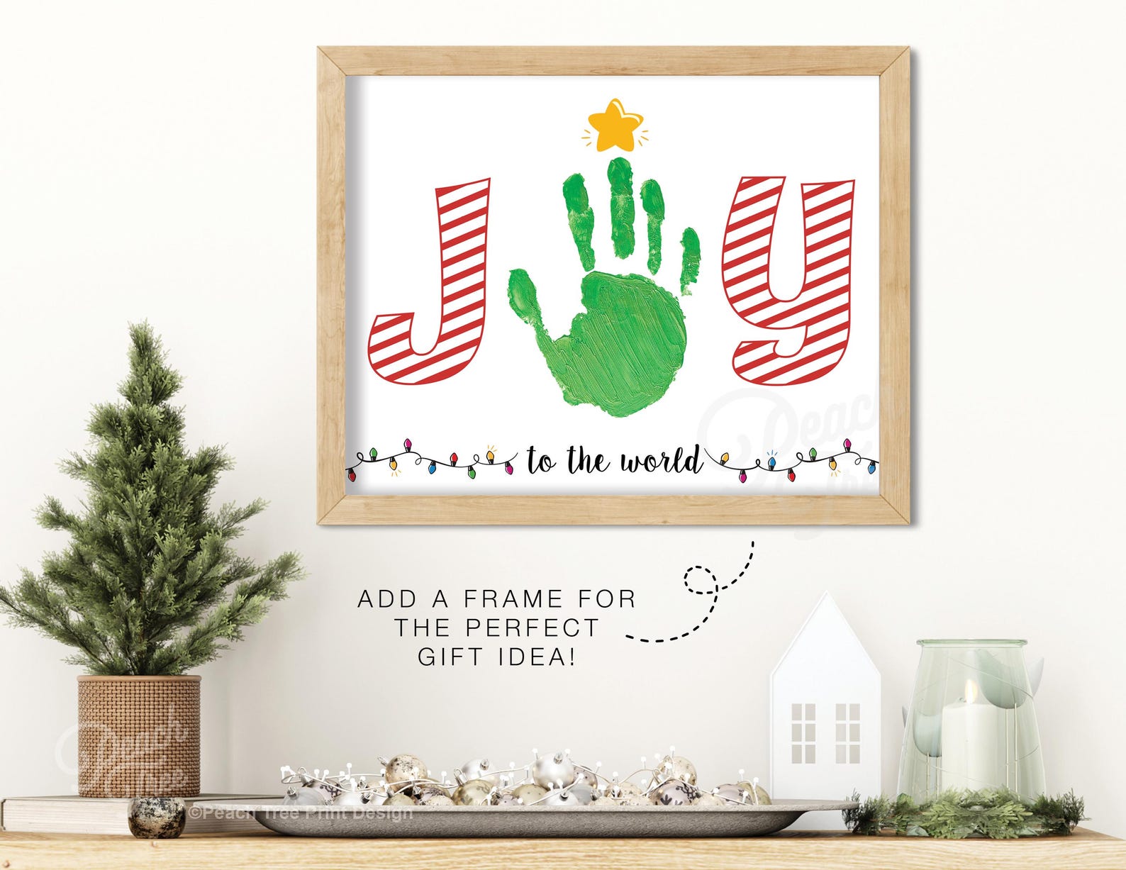 Joy Handprint Craft, Christmas Handprint Craft, Christmas Craft for ...