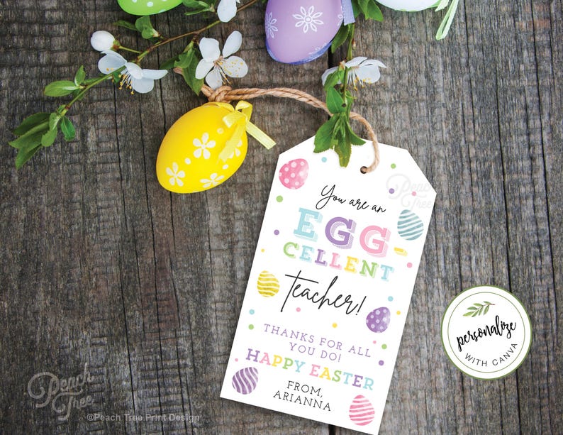 Easter Gift Tags, Easter Printable Tags, Easter Party Favor, Easter ...
