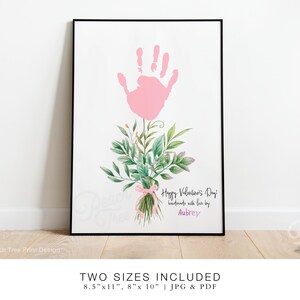 Flower Handprint Art, Valentine Handprint, Valentine's Day Handprint ...