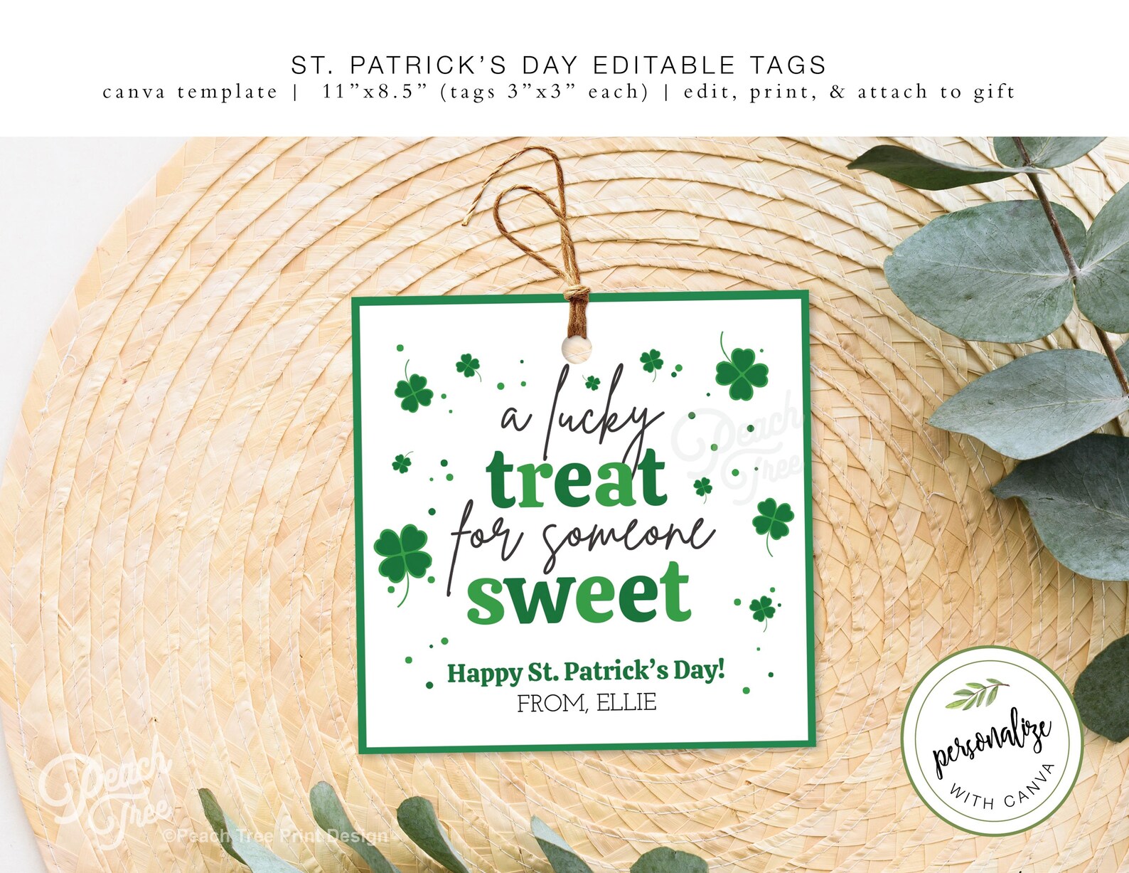 Printable St. Patrick's Day Tags, Lucky Treat for Someone Sweet ...
