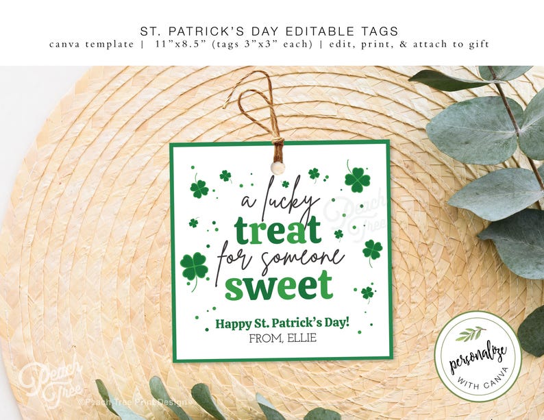 Printable St. Patrick's Day Tags, Lucky Treat for Someone Sweet ...