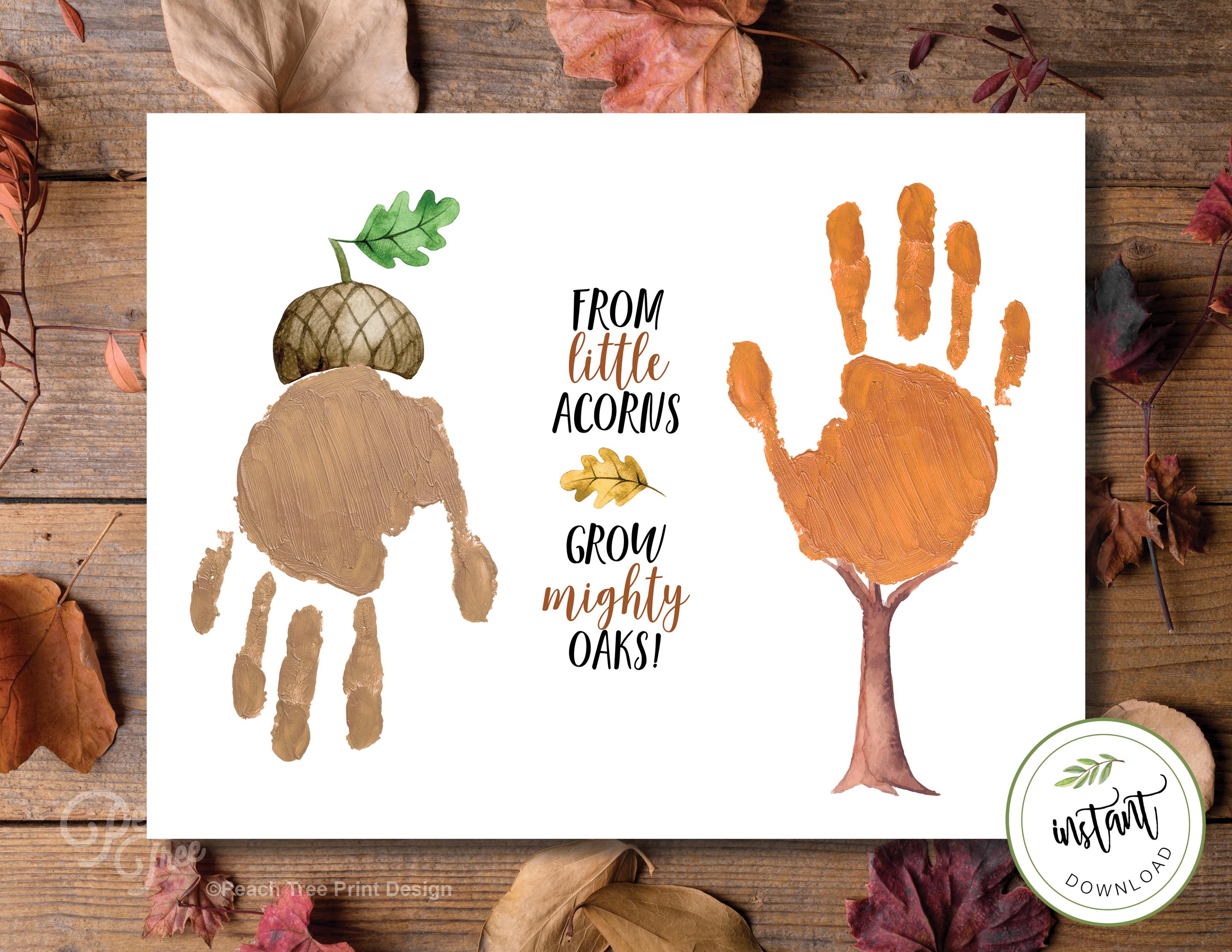 Fall Handprint Craft, Fall Preschool Activity, Toddler Crafts, Fall ...