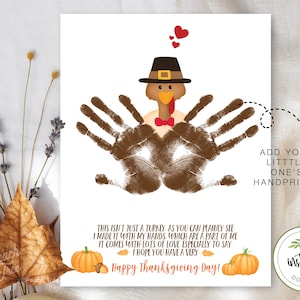 Turkey Handprint Craft, Thanksgiving Handprint Art, Thanksgiving ...