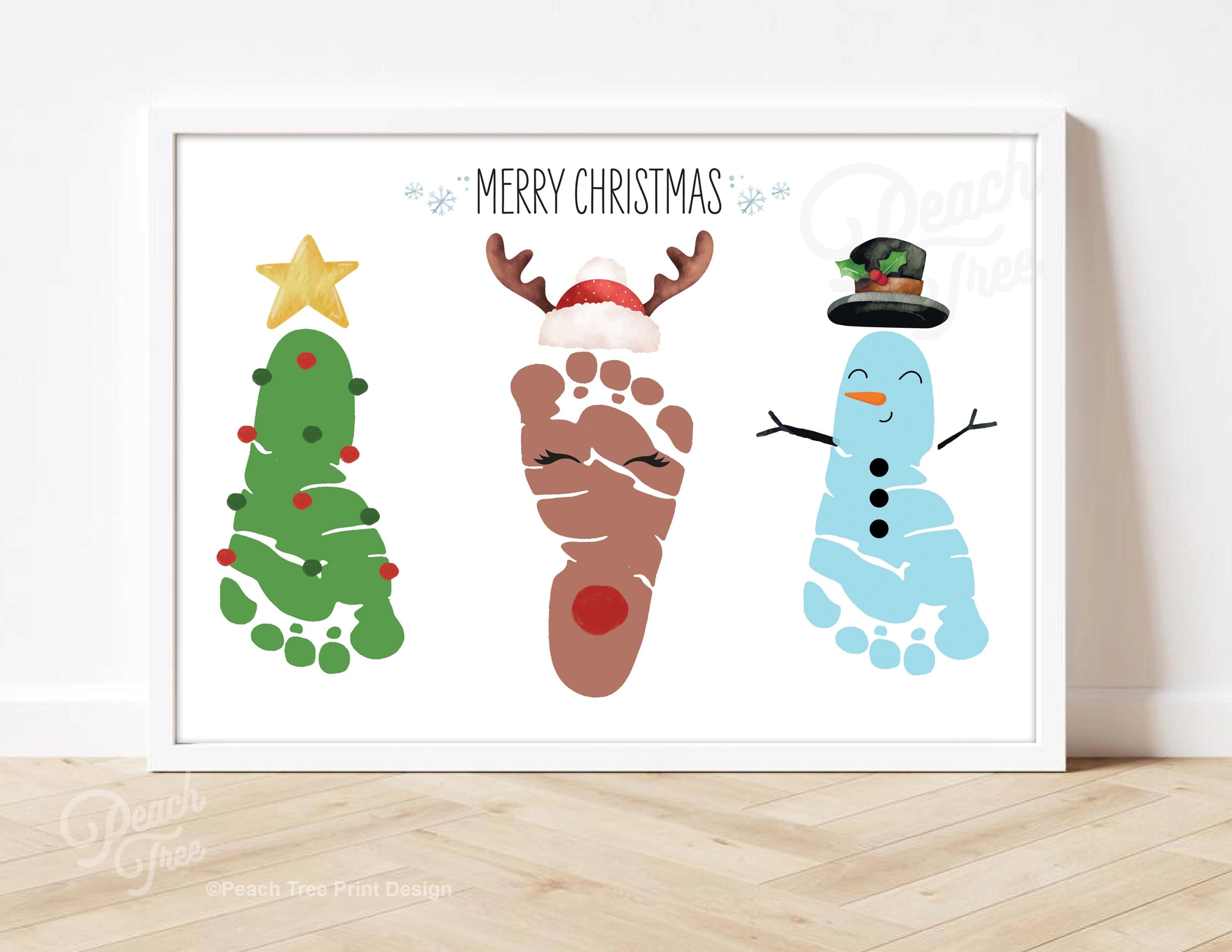 Christmas Footprint Craft, Christmas Crafts for Kids, Printable ...