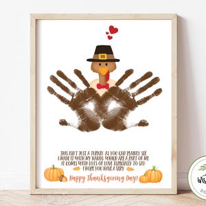 Turkey Handprint Craft, Thanksgiving Handprint Art, Thanksgiving ...
