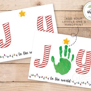 Joy Handprint Craft, Christmas Handprint Craft, Christmas Craft for ...