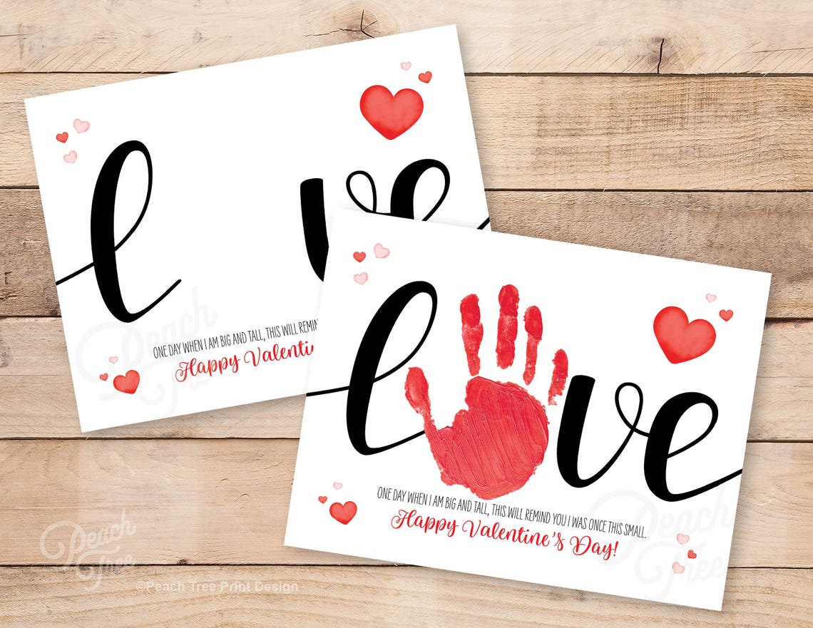 Valentines Day Handprint Craft, Valentines Craft for Kids, Valentine ...